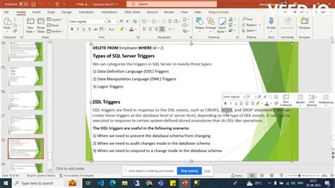 Day 23 Triggers In Sql Server With Interview Questions In Hindi Sql Tutorial For Beginners