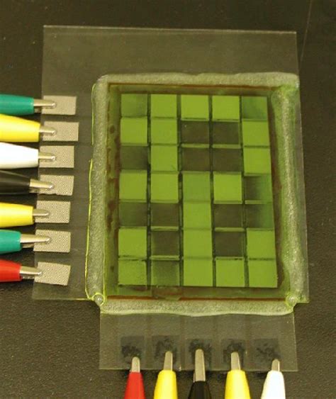 Photograph Of A 5x7 Matrix Display Demonstrating The Passive Matrix Download Scientific