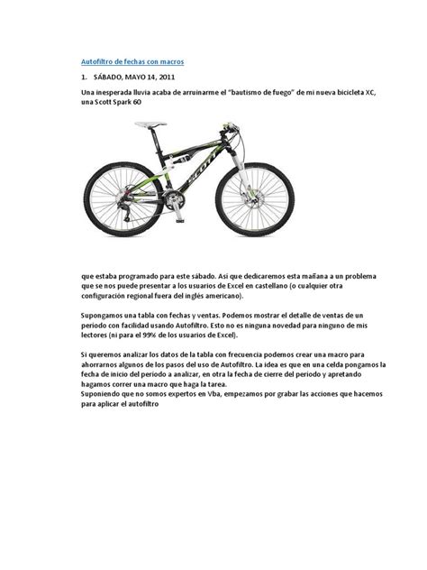 Autofiltro De Fechas Con Macros Pdf Macro Informática Microsoft Excel