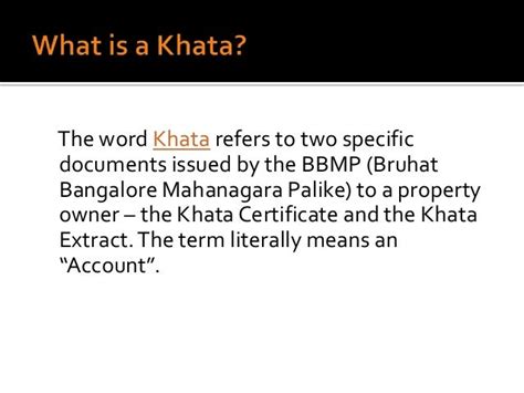 What Is Khata Certificate And Khata Extract In Bangalore