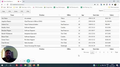 How To Disable Search Or Hide Particular Column In Datatable Js Youtube