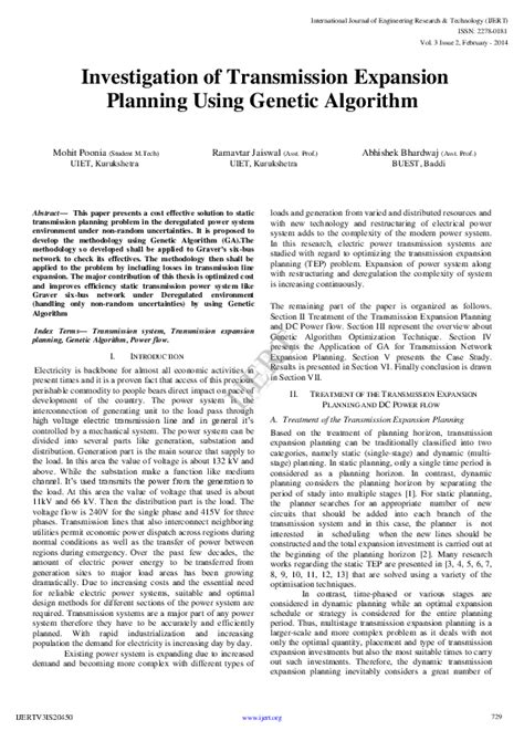 pdf investigation of transmission expansion planning using genetic algorithm