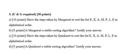 Solved 3 U And G Required 30 Points A 10 Points Show