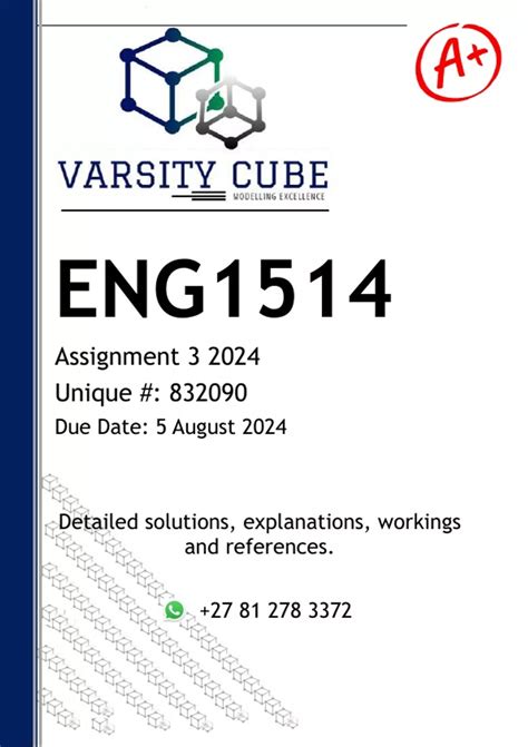Eng1514 Assignment 3 Detailed Answers 2024 Distinction Guaranteed Applied English Language