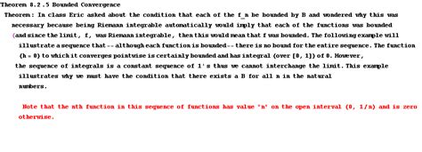 Bounded Convergence Theorem Dr James A M Álvarez The University