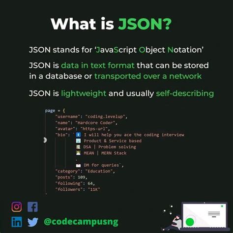 Learn About Json With Codecampusng Code Campus Posted On The Topic Linkedin