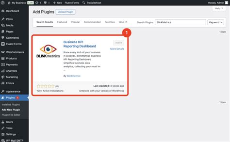 WordPress Site Connection BlinkMetrics
