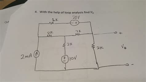 Solved With The Help Of Loop Analysis Find V0