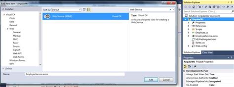 Angularjs Using Web Service And Stored Procedure In Aspnet