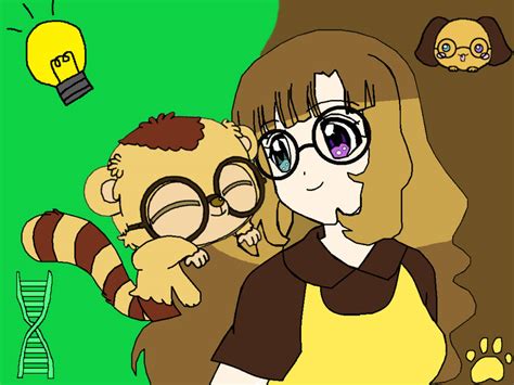 An Animal Lover Girl And The Clever Capuchin By Nagisamikogami On