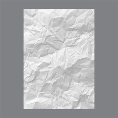 주름과 주름이 있는 종이 페이지 시트 프리미엄 벡터