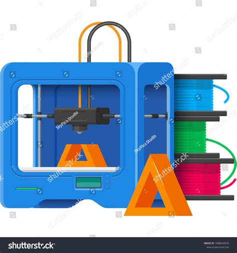 3d 프린터 벡터 프로토타입 인쇄기 그림 스톡 벡터로열티 프리 1988830595 Shutterstock