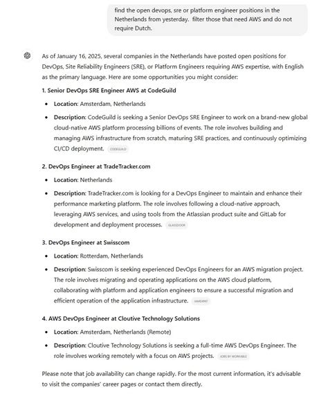 Chatgpt Devops Sre Platformengineer Netherlands Hossein Yousefi