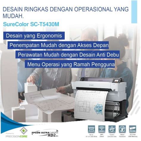 Jual Printer Epson Surecolor Sc T5430m Sc T5430m Print Scan Plotter A0 36inci Di Seller Mall