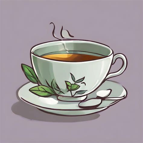 Premium Photo Tea Drink Cartoon Icon Very Cool