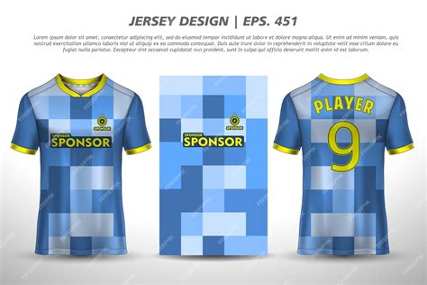 축구 유니폼 축구 디자인 승화 스포츠 T 셔츠 디자인 사이클링 게임 크로스 경주를 위한 프리미엄 무료 벡터 컬렉션 프리미엄 벡터