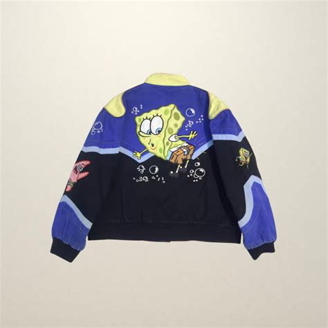 Vintage Spongebob Jacket Unisex Streetwear Bomber 2000s Retro