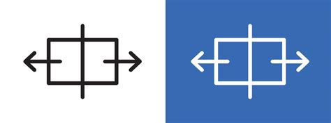 Separating Arrow In Two Part Logo Sign Set Outline 48258543 Vector Art