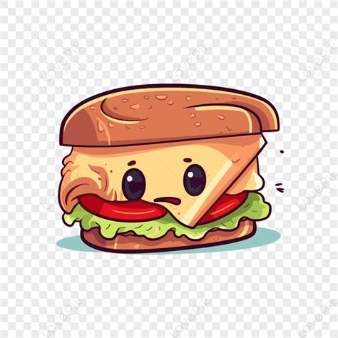 Blt 클립 아트 샌드위치 캐릭터 만화 벡터미술수염 Png 일러스트 무료 다운로드 Lovepik
