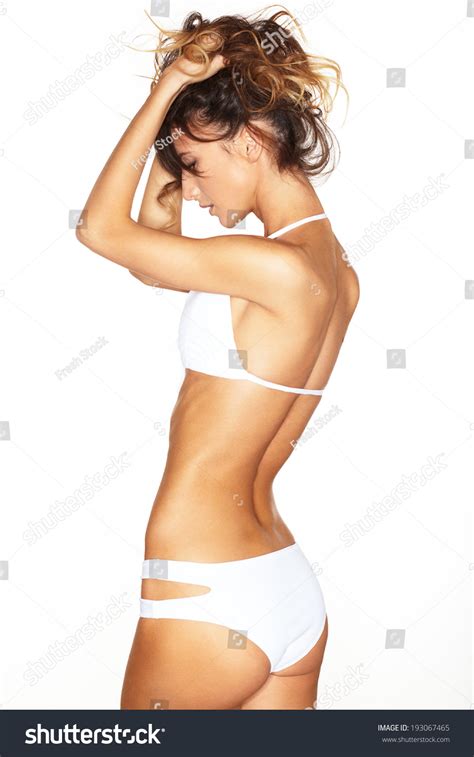 Sexy Woman White Swimsuit Stock Photo 193067465 Shutterstock