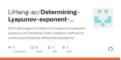 Github Lihang Acdetermining Lyapunov Exponent Spectrum Of Fractional