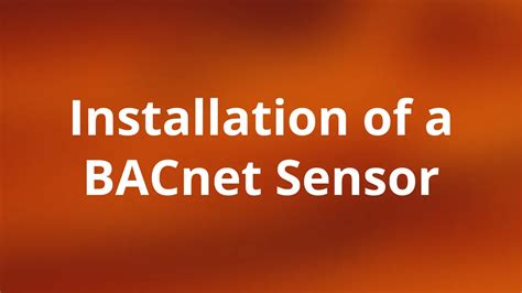 Bacnet Sensor Installation Guide For Experts Andivi
