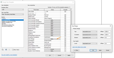 在 Revit 中应用特定视图样板时，视图中缺少图元