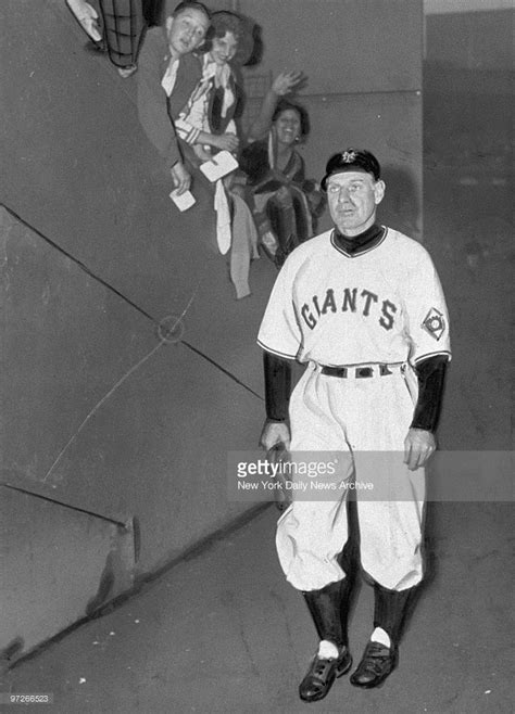 Leo Durocher Walking Off A Baseball Field After Giants Bobby Thomson