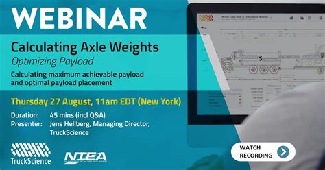 Webinar Series Calculating Axle Weights Truckscience