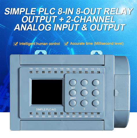 Huaqingjun 8 In 8 Out Relay Output Plc Plus 2 Channel Analog Inputs And Outputs 0 20ma Plc