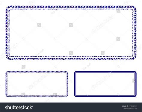 Double Rounded Rectangle Frame Composition Ragged Stock Vector Royalty Free 1558137659