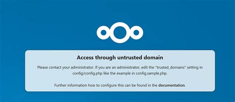Nextcloud Untrusted Domain Truenas General Truenas Community Forums