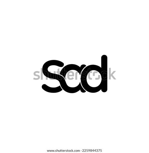 Sad Initial Letter Monogram Logo Stock Vector Royalty Free 2259844375