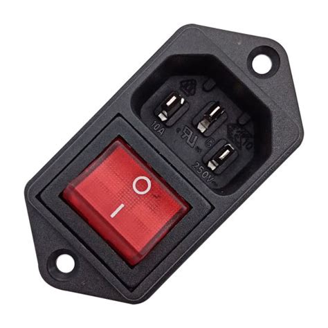 China IEC EMI EMC Electric 3in1 Fuse Connector Inlet Power Socket Switch China Switch Socket