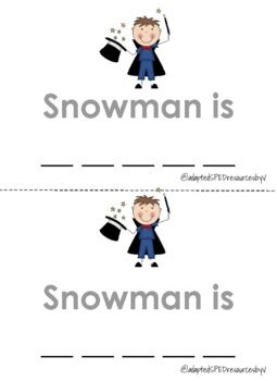 How To Catch A Snowman Adapted Book Companion By Adapted Sped Resources By V