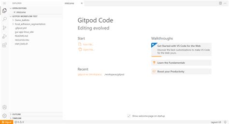 gitpod setup biodepot