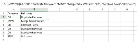 excel switch function the compact form of nested if statement