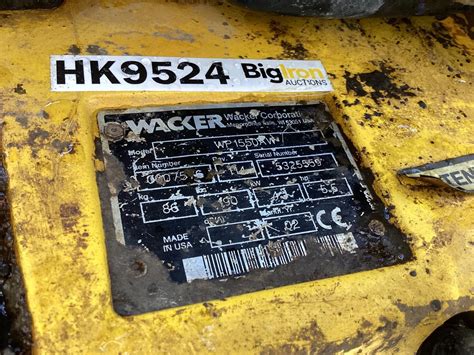 2002 Wacker Wp1550aw Vibratory Plate Compactor Bigiron Auctions