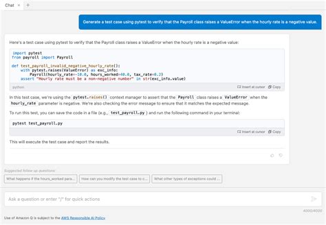 Testing Your Applications With Amazon Q Developer Aws Devops And Developer Productivity Blog
