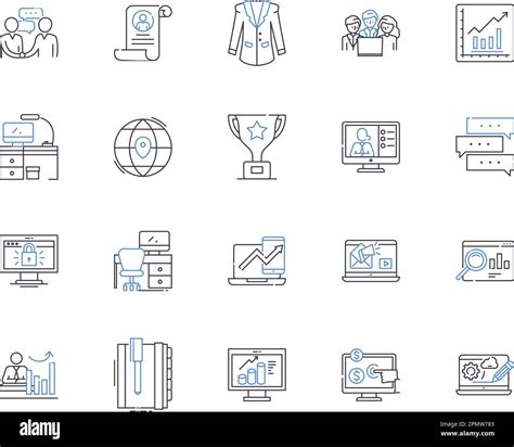 Corporation Office Outline Icons Collection Corporate Office