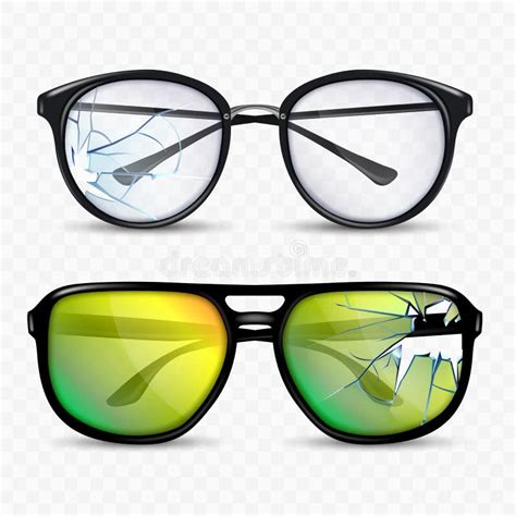 Broken Glasses Stock Vector Illustration Of Crack Cleft 106542475