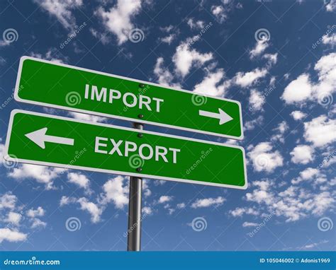 Import Export Guideposts Stock Photo Image Of Post