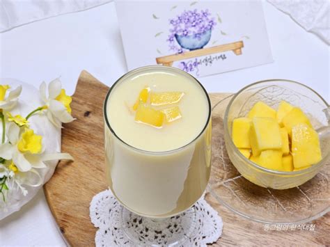 망고 주스 만들기 망고 스무디 레시피
