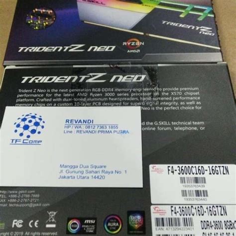 Jual Gskill Trident Z Neo Rgb Ddr4 16gb 2x8gb 3600mhz F4 3600c16d 16gtzn Di Seller Tf Com