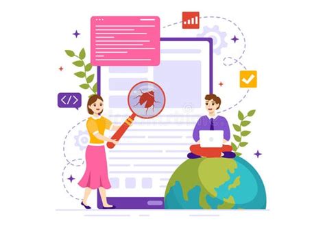 Software Testing Vector Illustration With Application Engineering