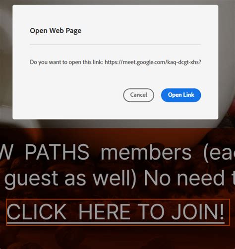 Solved Open Web Page Pop Up Adobe Product Community 15220594