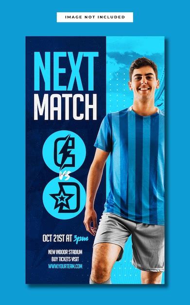 Modelo De História Do Instagram De Mídia Social Da Próxima Partida De