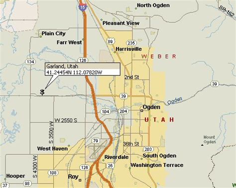 Garland Utah Map