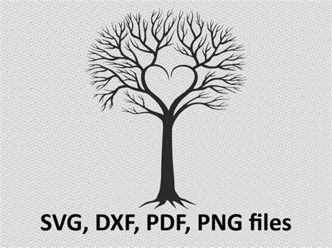 Heart Tree SVG Tree With Heart SVG Clipart Cut Files For Etsy