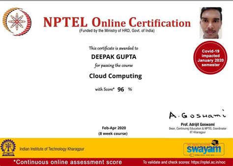 Deepak Gupta On Linkedin Nptel Cloudcomputing
